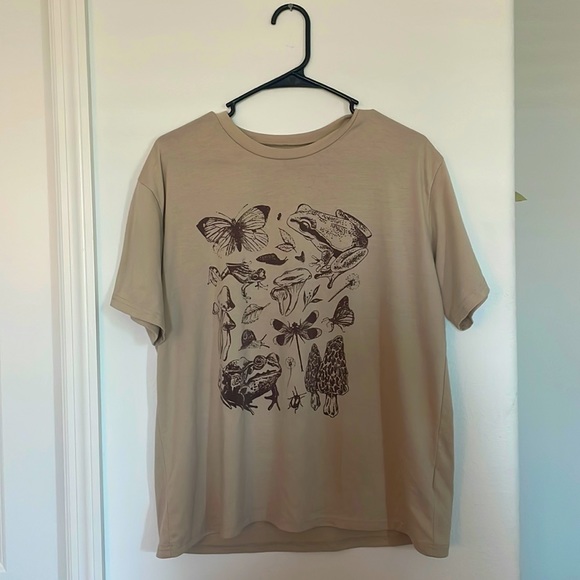 SHEIN | Tops | Tan Nature Tshirt Forest Core Cottage Core Nature Core ...